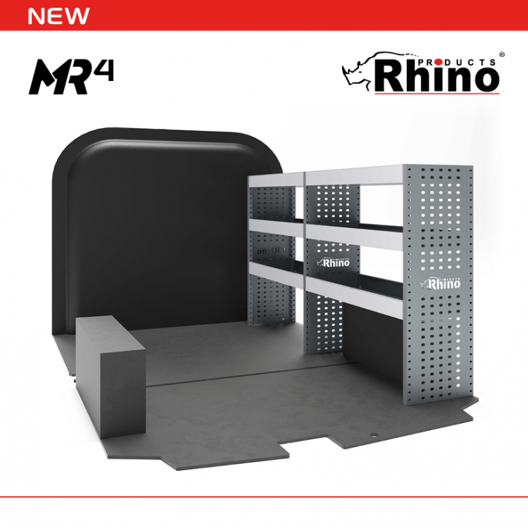 Renault Trafic 2014 on L1H1 - Rhino MR4 2 Bay Internal Van Racking