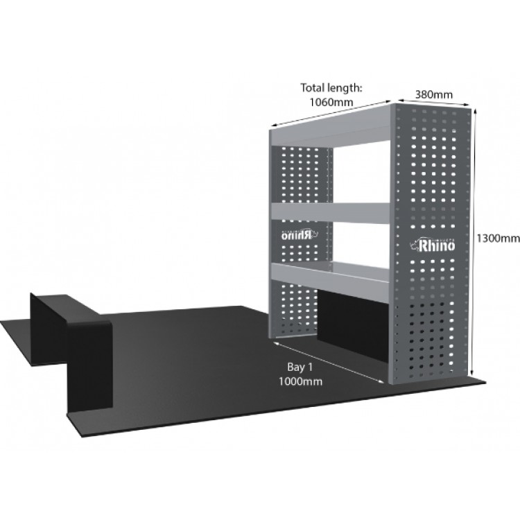 Vauxhall Movano 2010-2021 L1H1 FWD - Rhino MR4 1 Bay Internal Van Racking