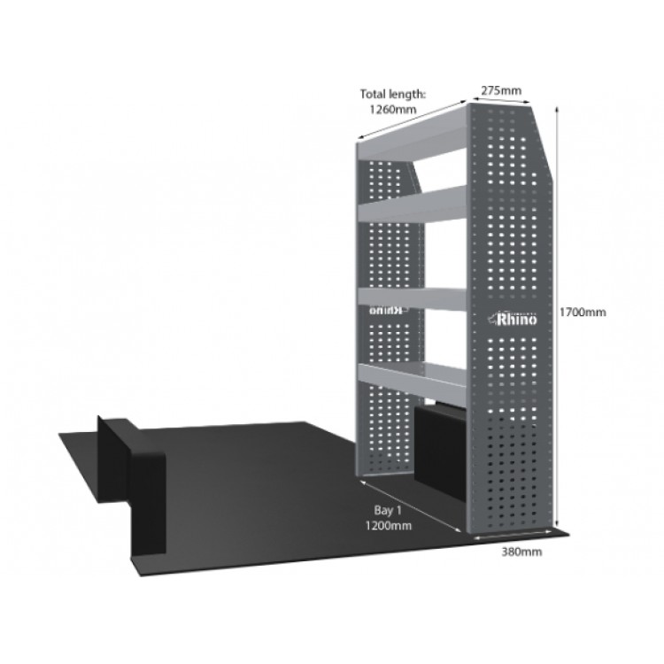 Vauxhall Movano 2010-2021 L2H2 FWD - Rhino MR4 1 Bay Internal Van Racking